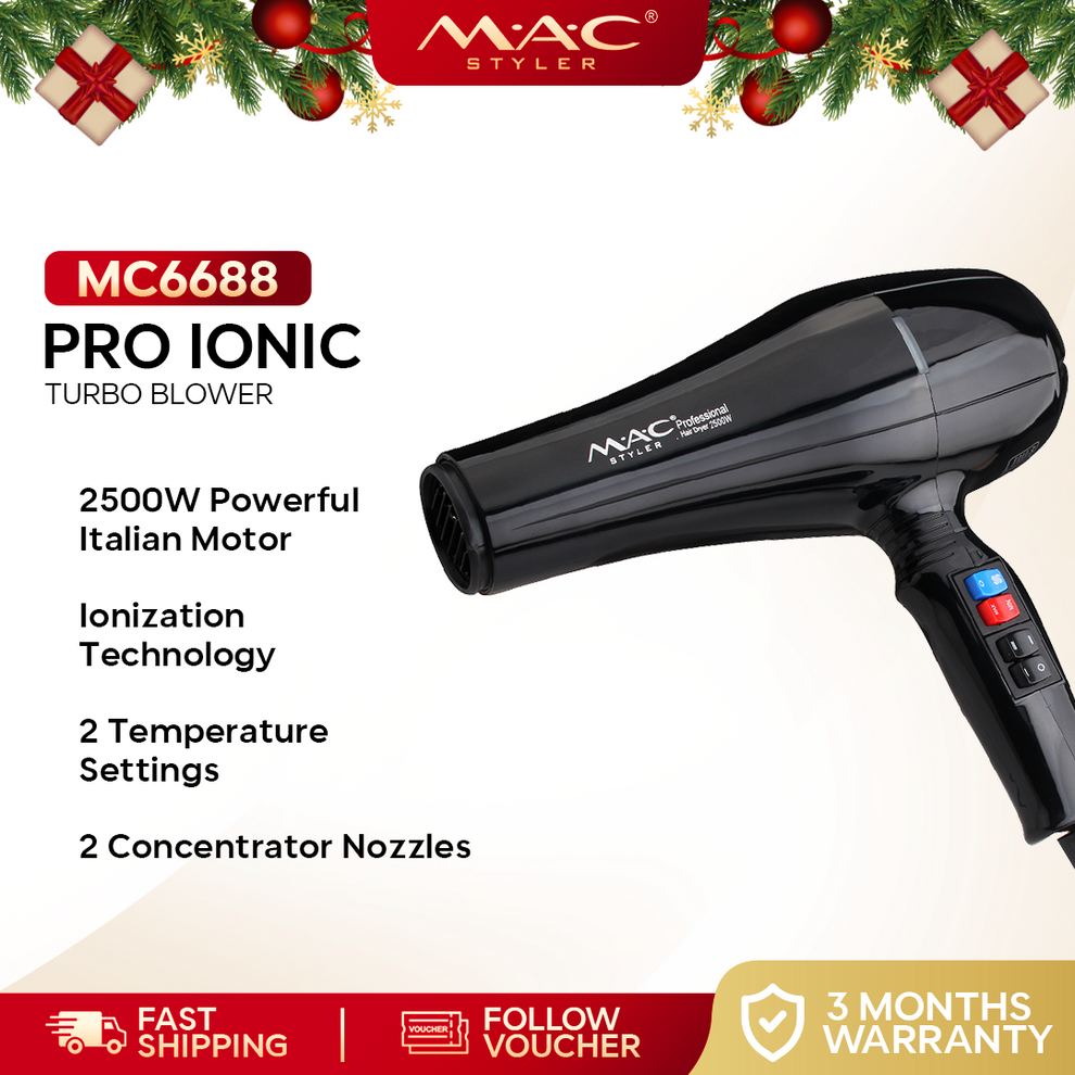 MAC Styler Professional Salon Hair dryer Mac Blower MC 6688 2500W